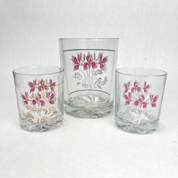 Cerve | Dining | Vtg Mcm Cerve Devalbor Ice Bucket 2 Rocks Glasses Pink ...